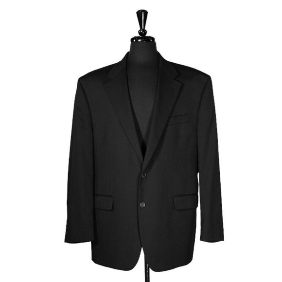 Chaps | Suits & Blazers | Chaps Ralph Lauren Mens Blazer Black Wool 2 Button Suit Jacket Sport ...